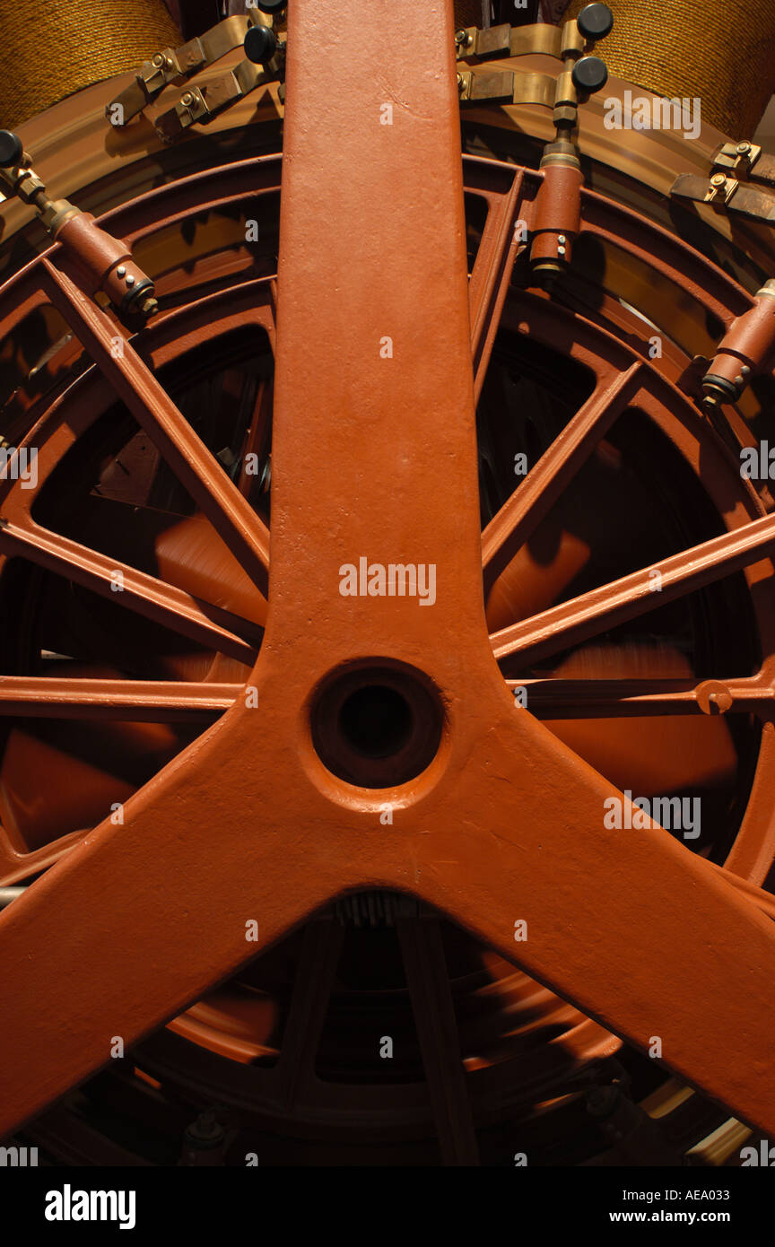 closeup of portion of 1891 New York City electric generator at the ...