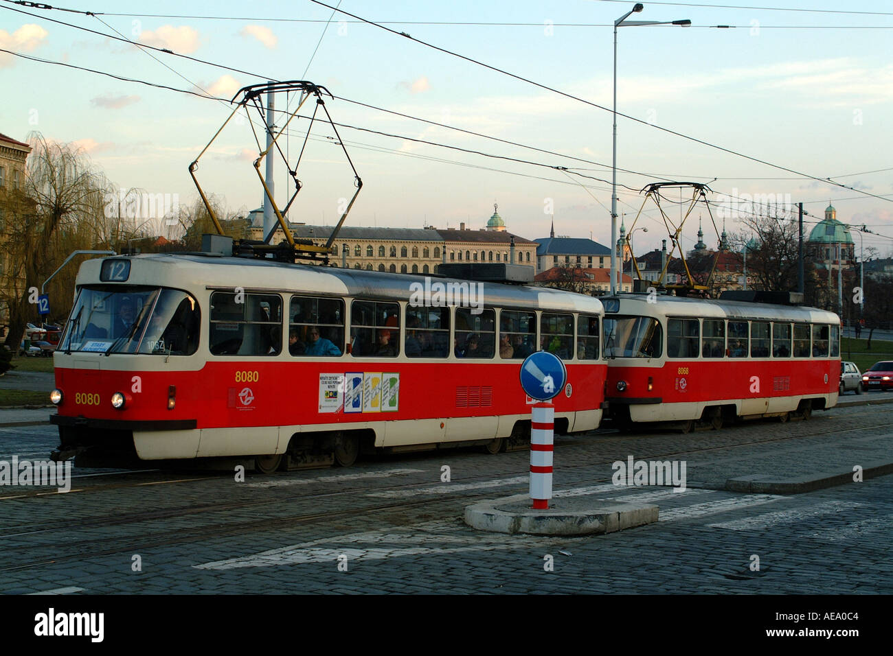 Prague Czech Republic Europe Tram Stock Photo - Alamy