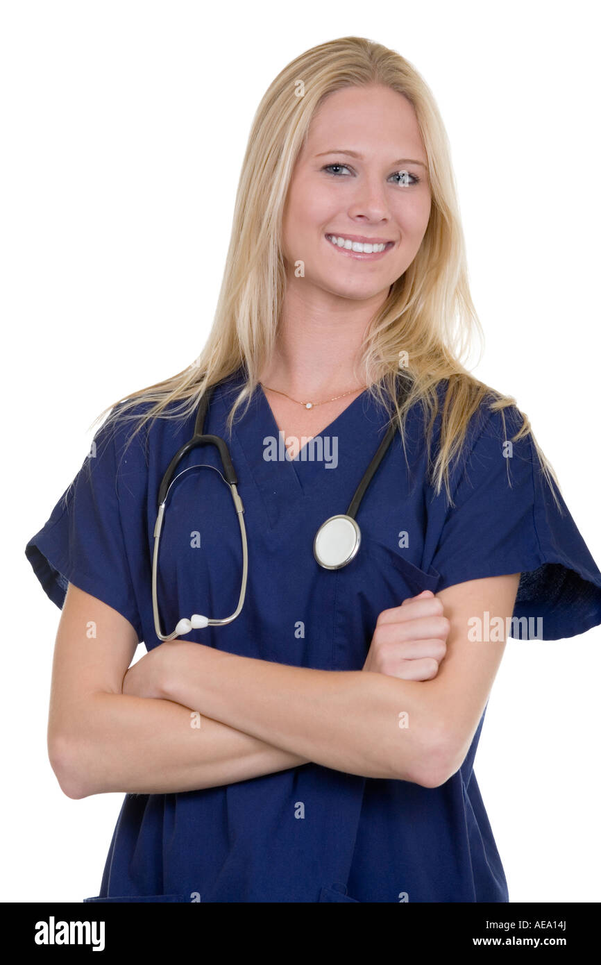 Smiling young nurse Stock Photo - Alamy