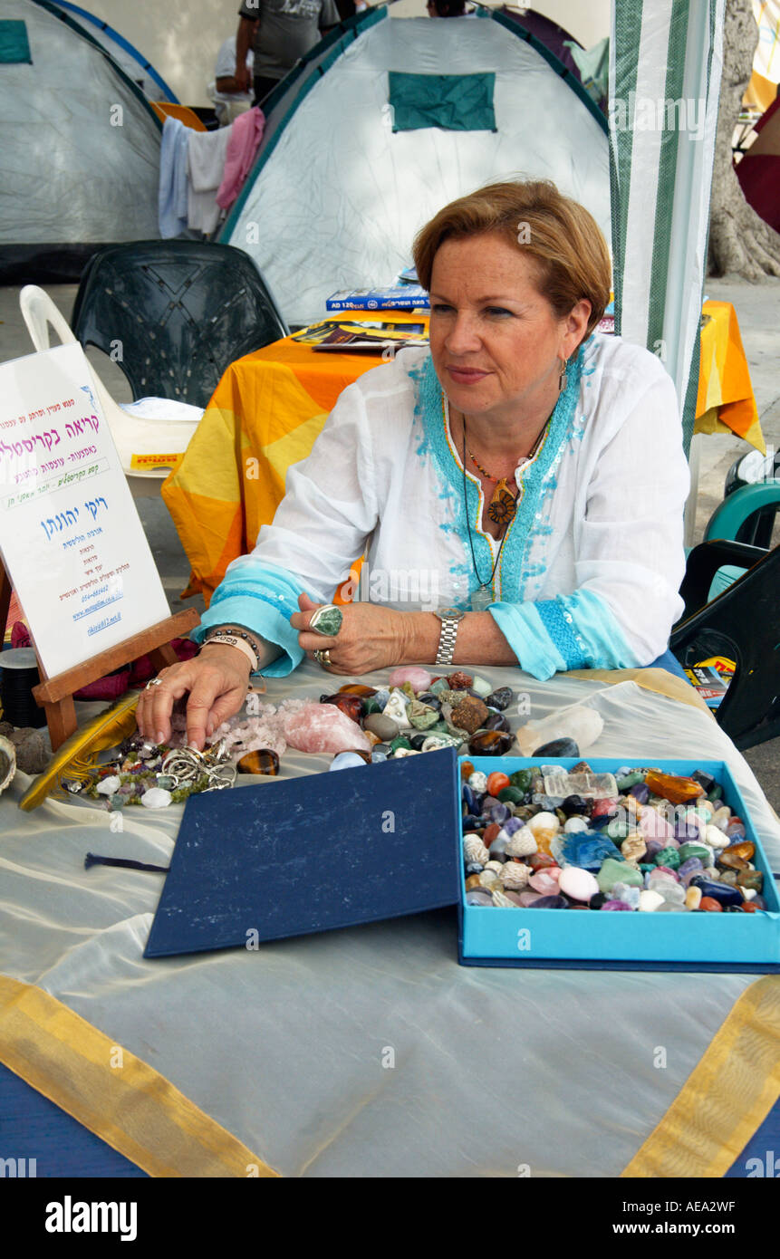 A holistic healer with her crystals Stock Photo - Alamy