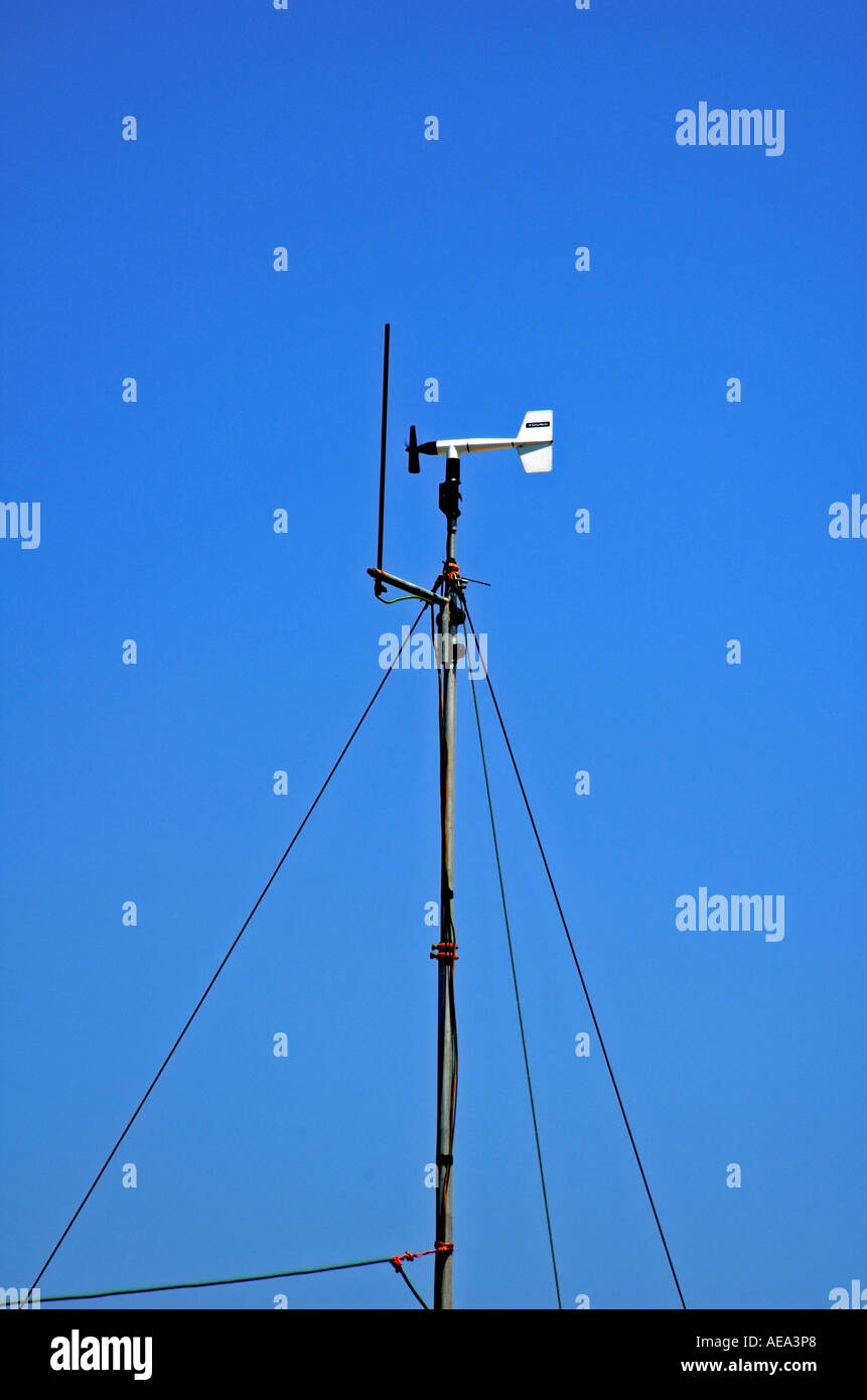Wind speed and direction tracking at a weather station Israel Stock ...