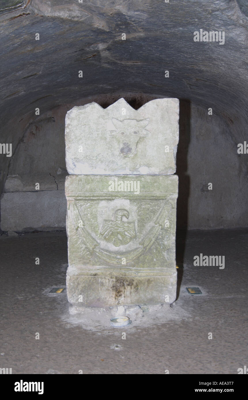sarcophagi at Rabbi Yehuda Hanasi s catacomb at Beit Shearim Israel ...
