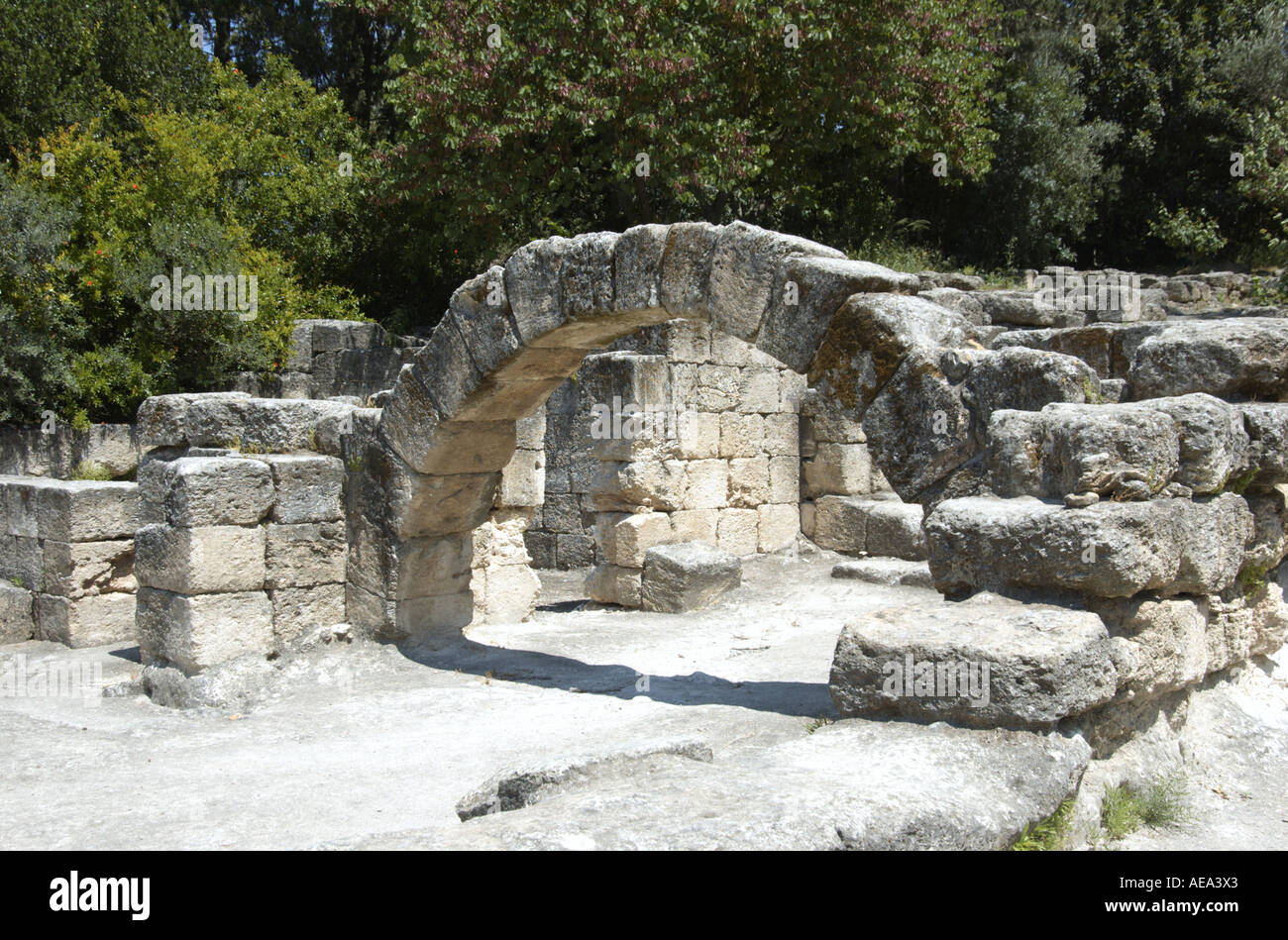 The arch of the Synagogue at Beit shearim Israel Stock Photo - Alamy