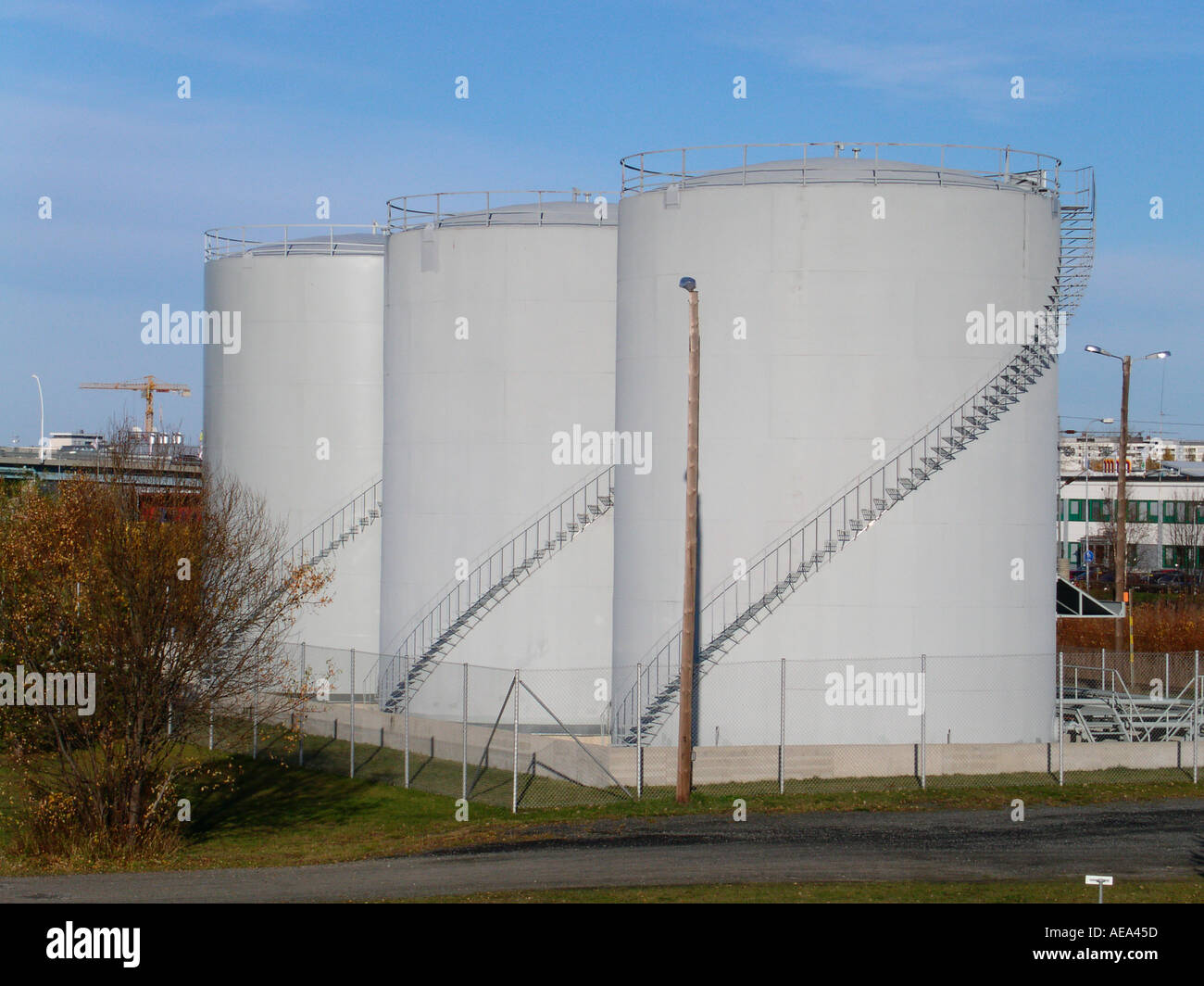 three railroad fuel tanks Stock Photo - Alamy