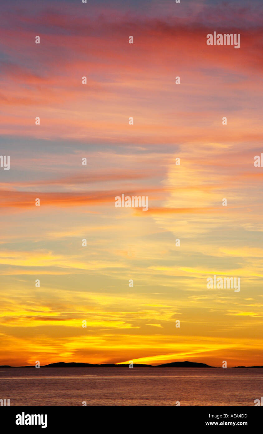 Dramatic sunset sky over the archipelago Stock Photo - Alamy