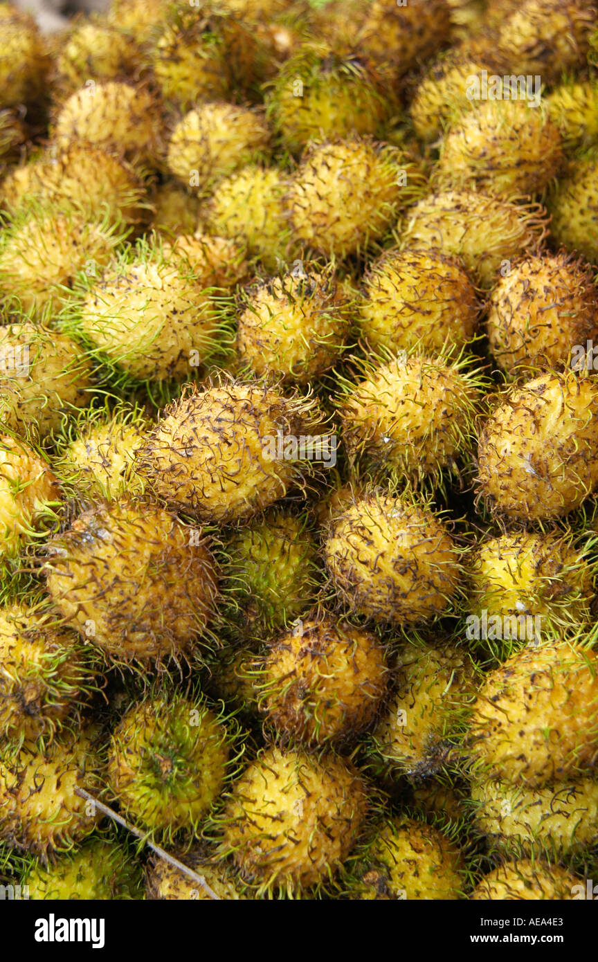 Pile of exotic yellow fruit Stock Photo - Alamy