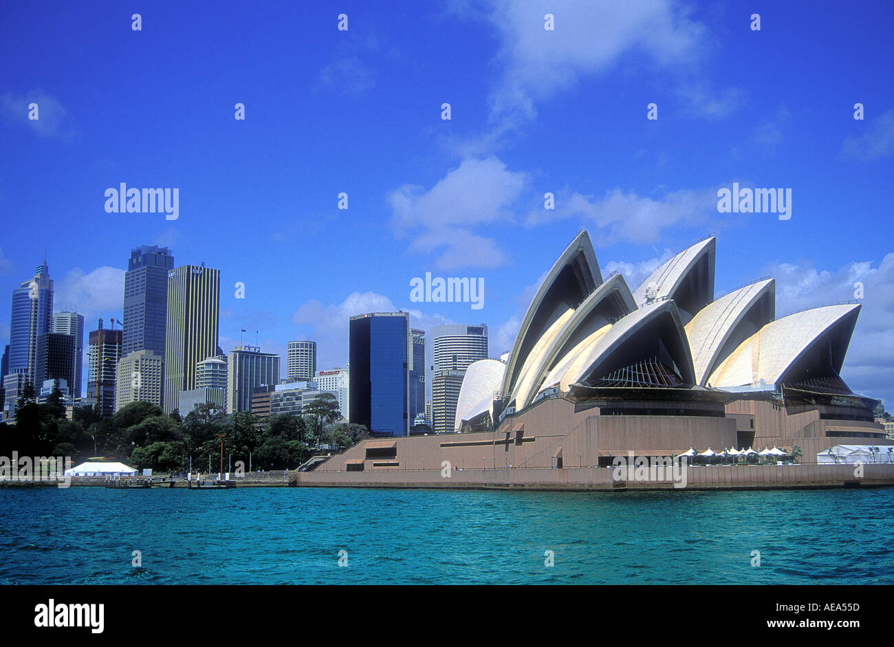 Sydney Opera House and the City Skyline seen from the Harbour Sydney ...