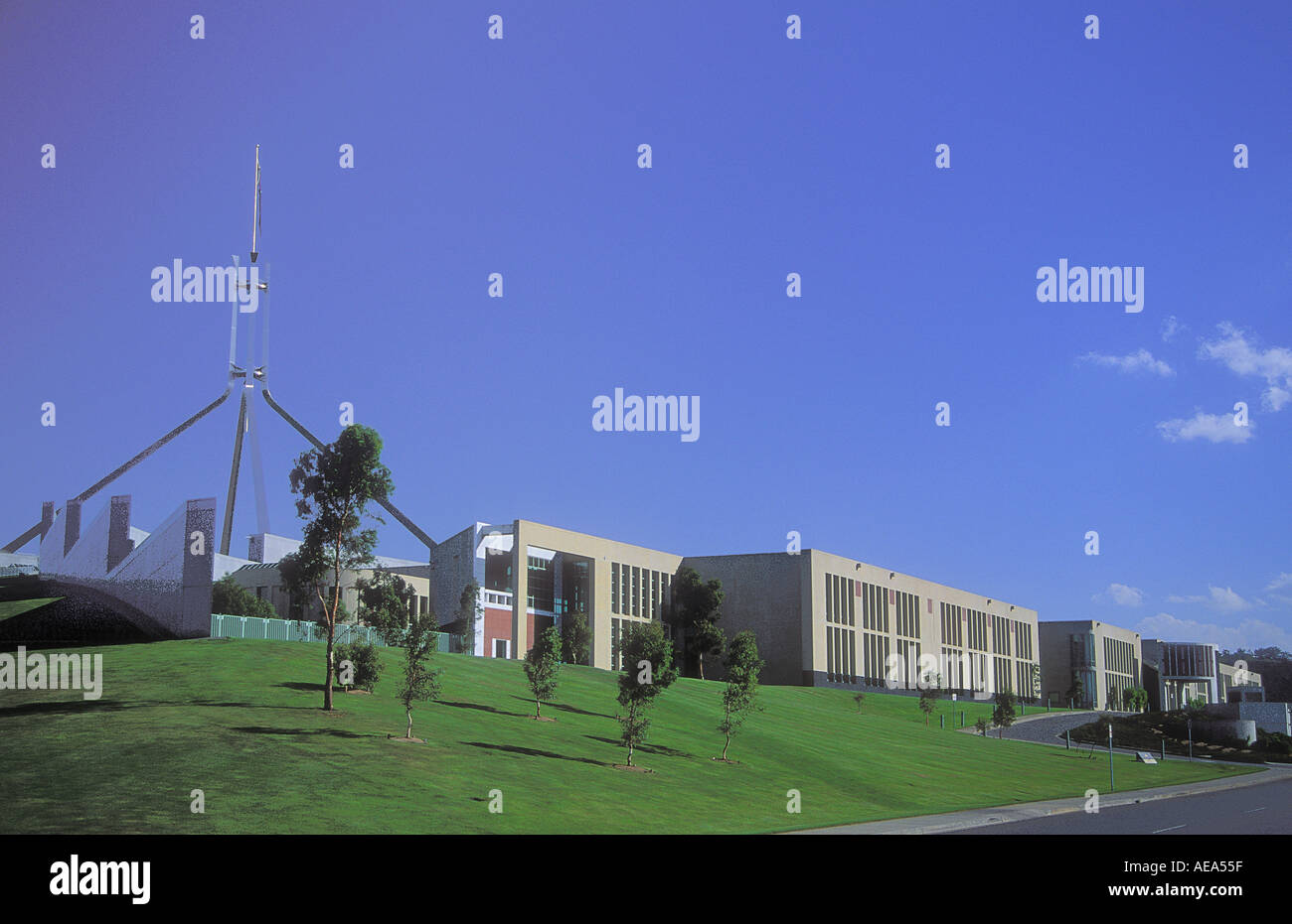 The Australian Parliament Building in Canberra Australia Stock Photo ...