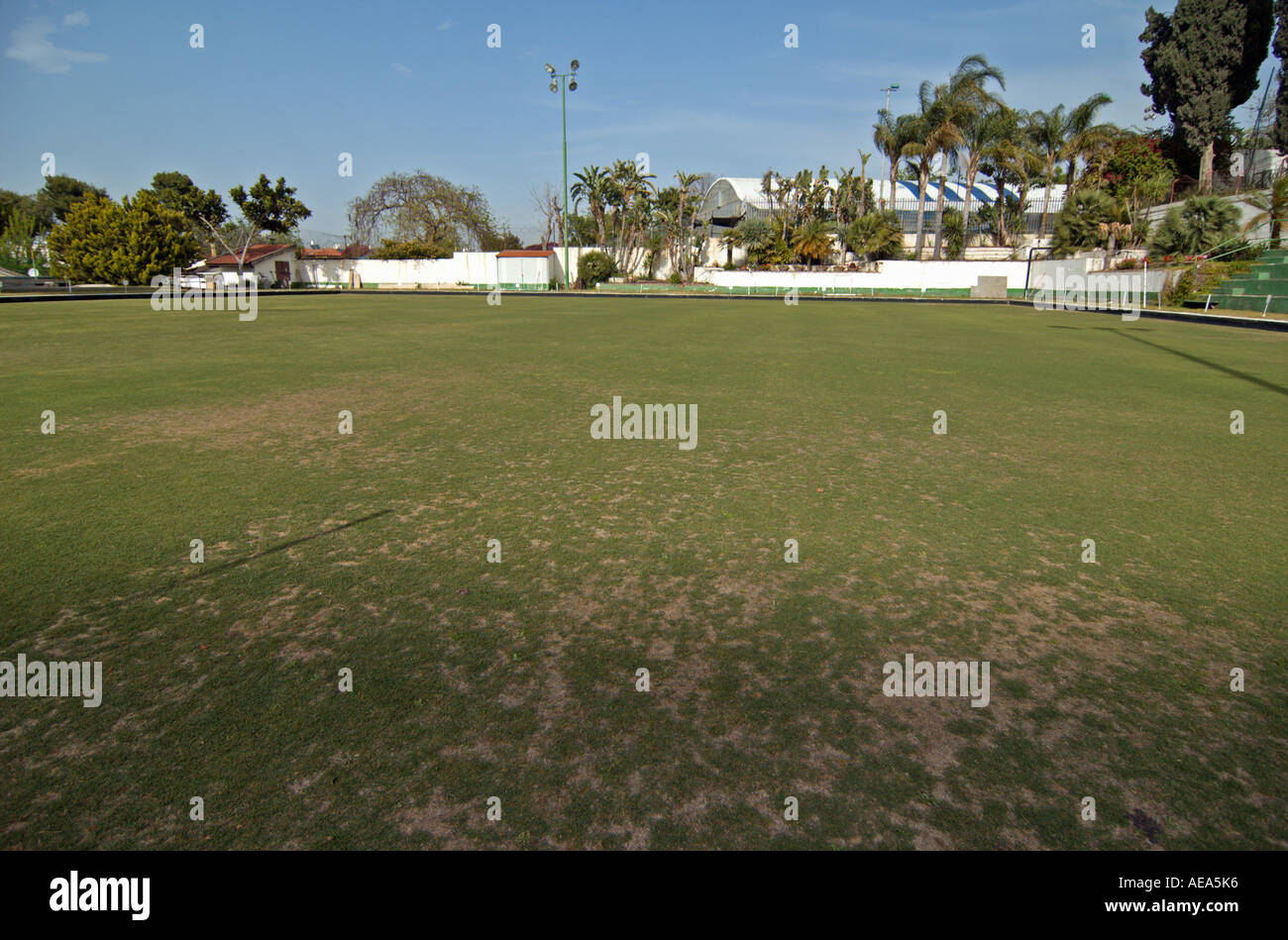 empty Lawn bowling green Stock Photo - Alamy