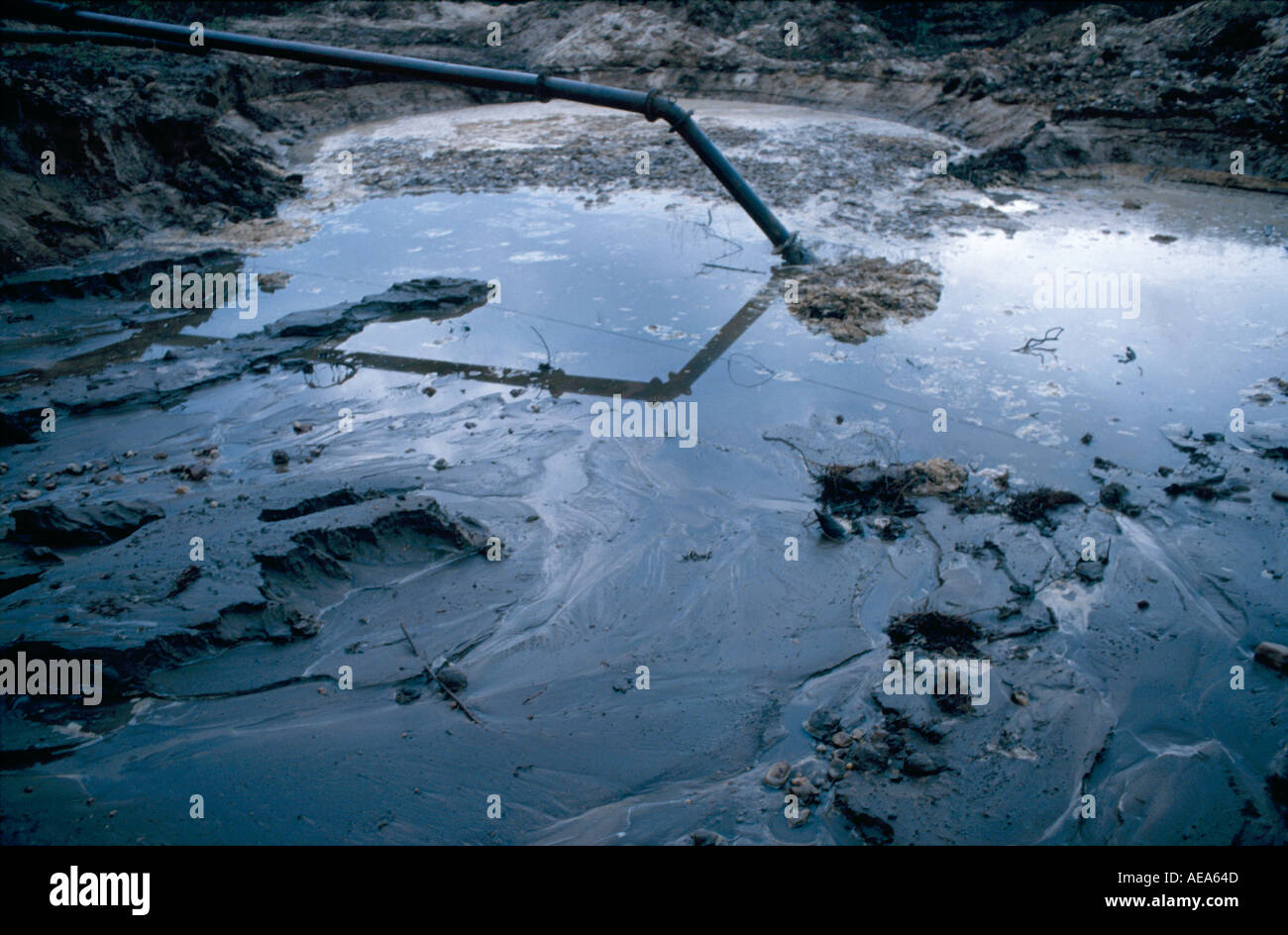 Riverside at large scale diamond mining in Diamantina Brazil Stock ...