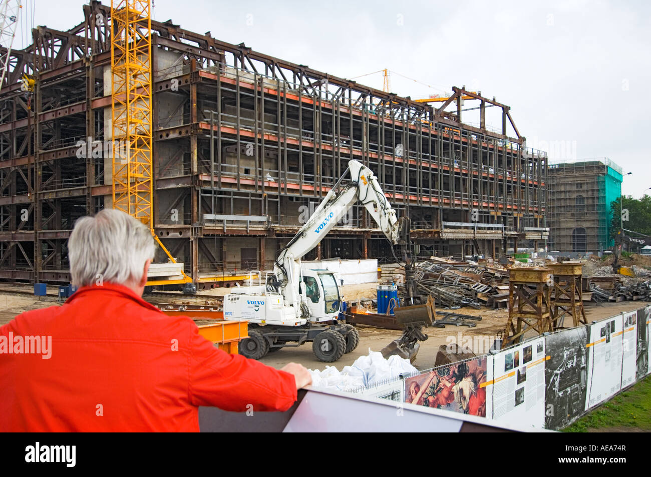 Berlin the demolish of the former seat of the East German government ...