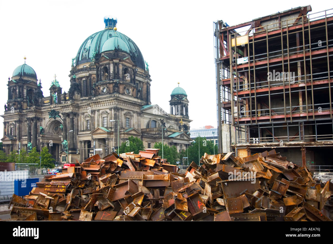 Berlin the demolish of the former seat of the East German government ...