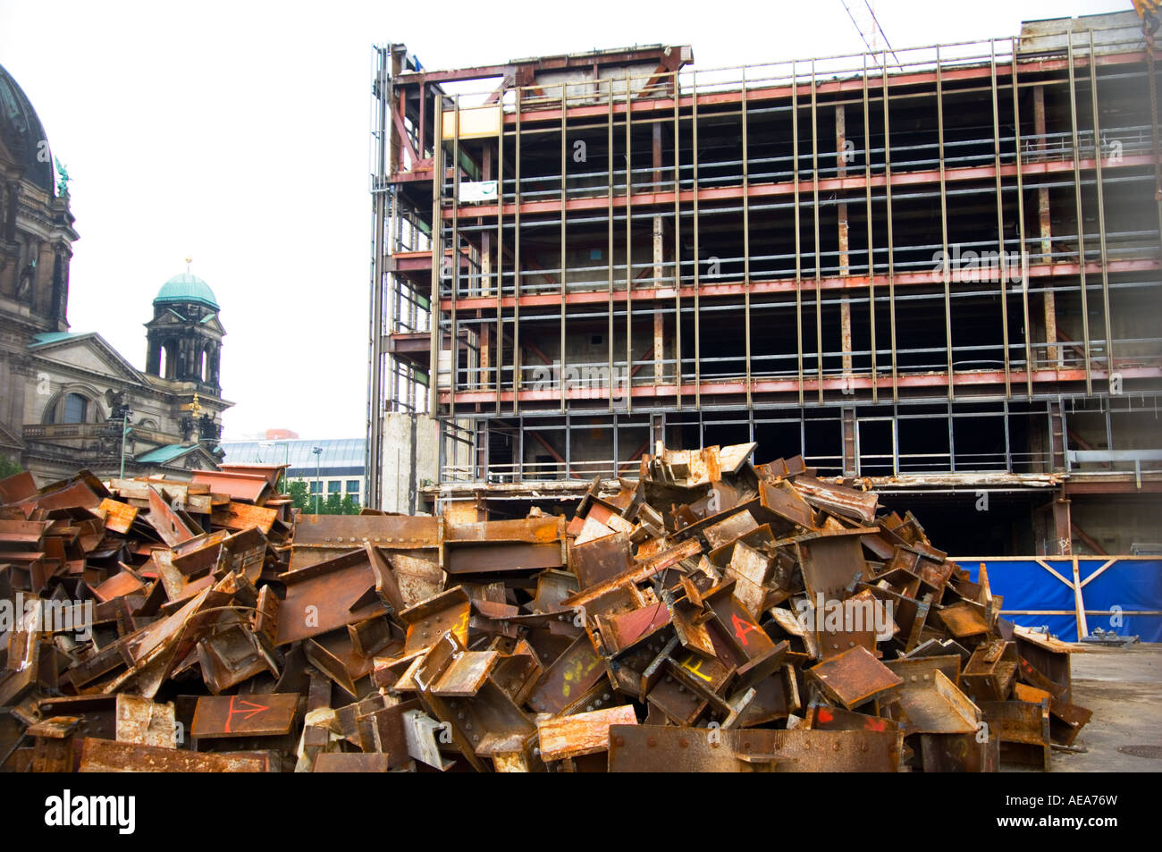 Berlin the demolish of the former seat of the East German government ...