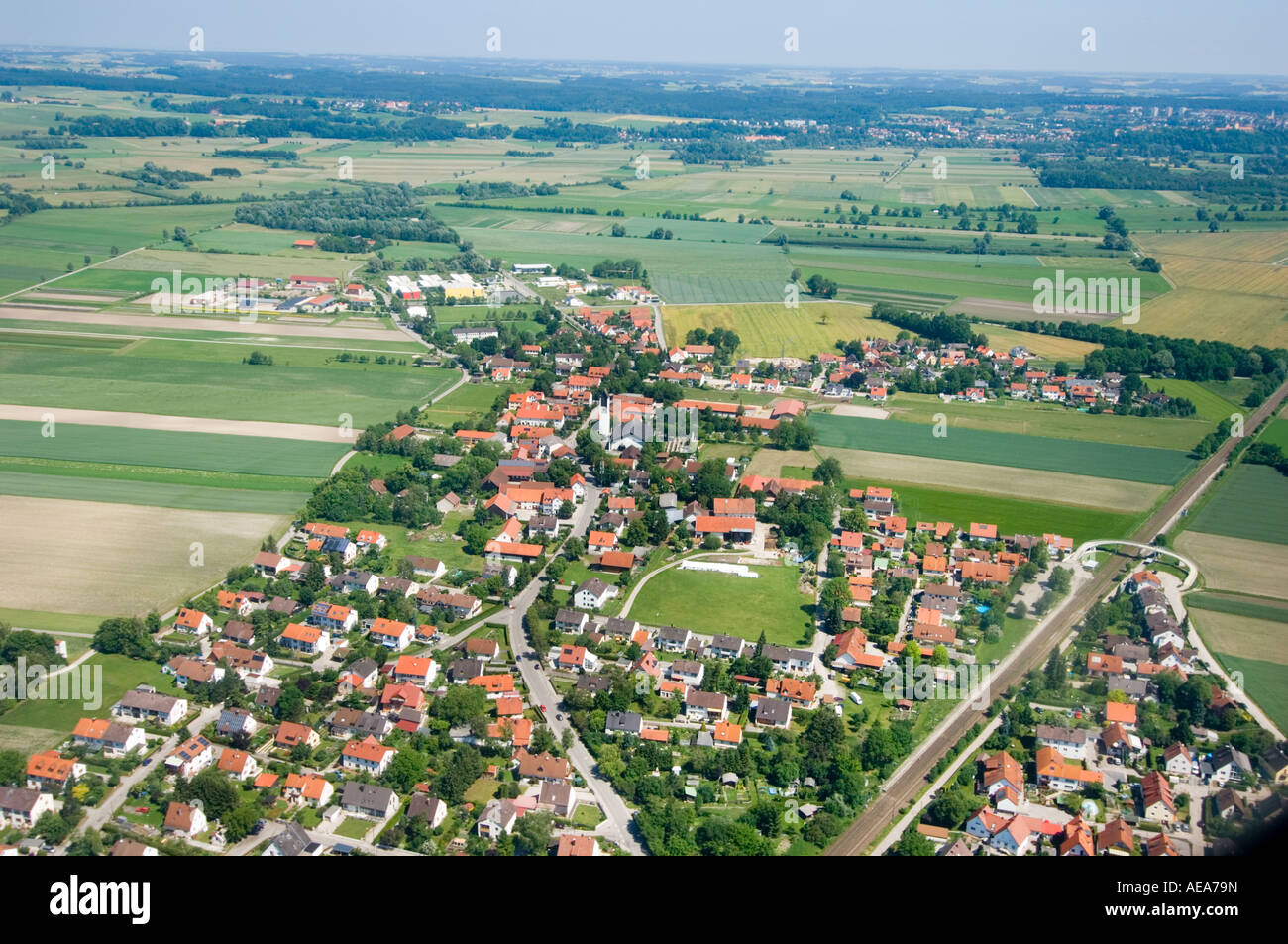 BAVARIAN LANDSCAPE in the area of MUNIC BAVARIA GERMANY field house ...