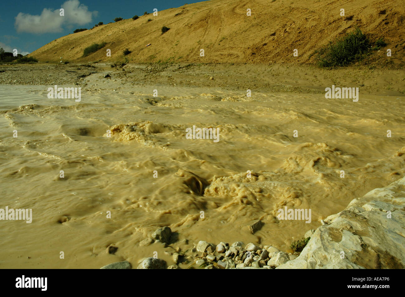 Flash flood in a desert river Tzin south Israel Stock Photo - Alamy
