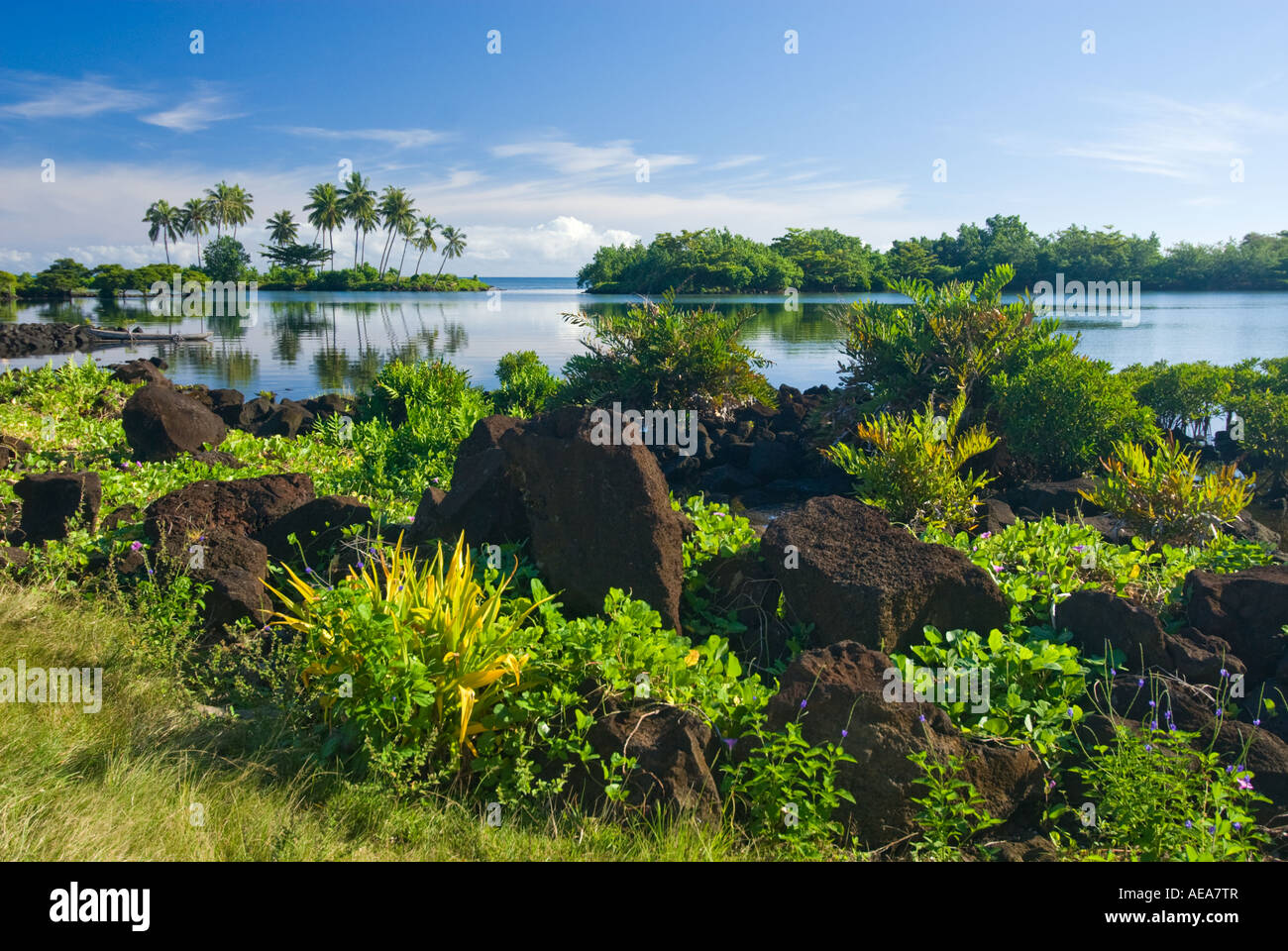 SAVAI Western Samoa lava beach strand south coast volcano volcanic rock ...