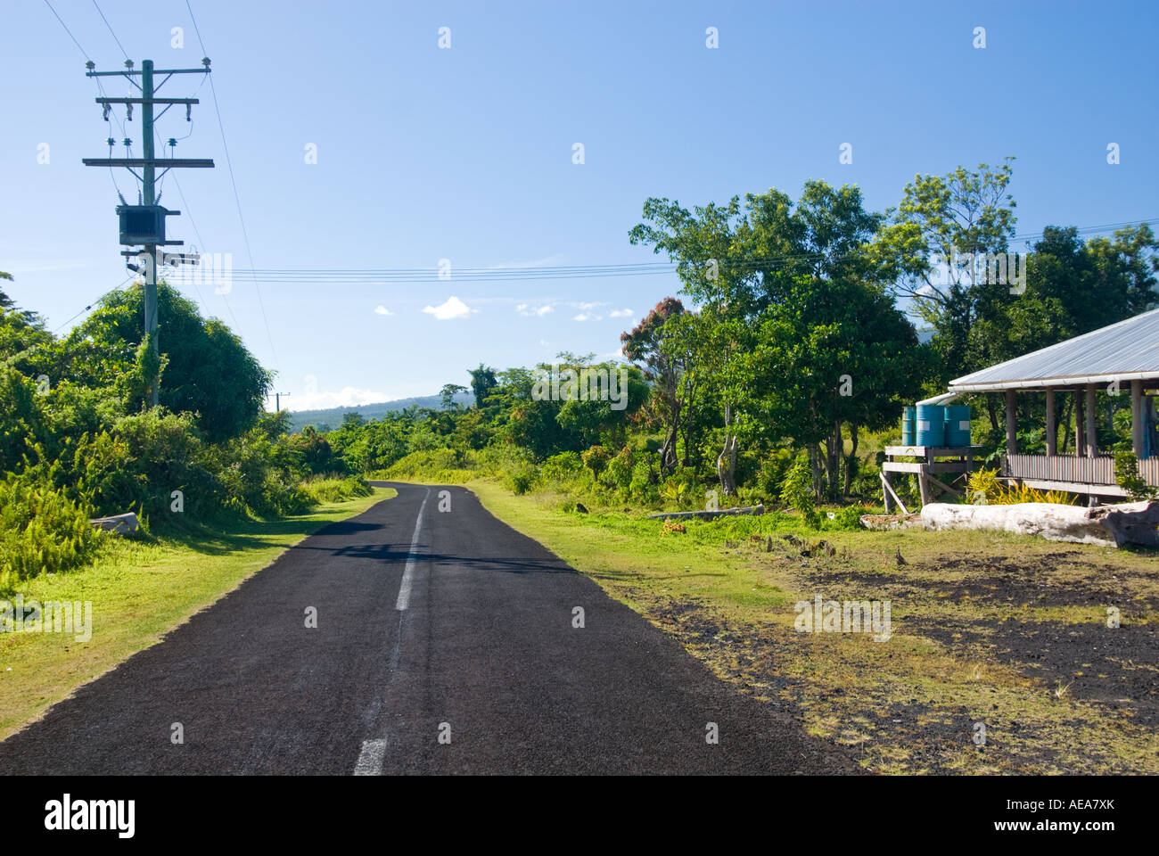 on the road at SAMOA SAVAII landscape typically typical region island ...
