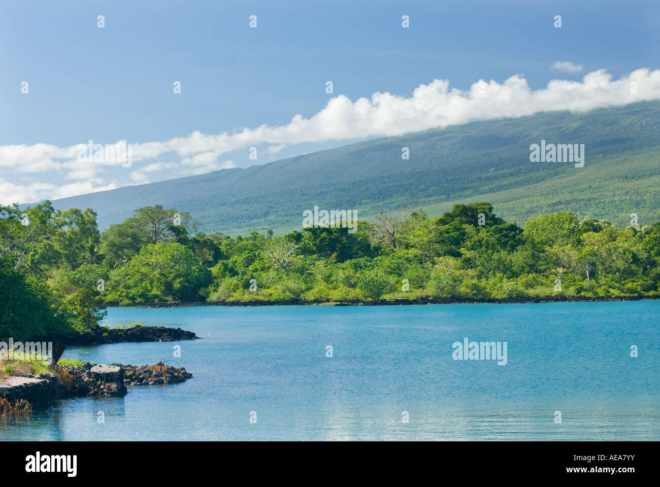 Samoa Islands ASAU Harbor Savaii location port ship boat abandoned ...