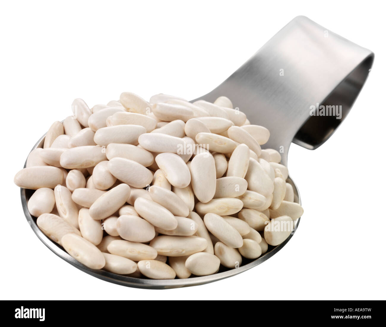 SPOONFUL OF ALUBIA BEANS CANNELLINI BEANS CUT OUT Stock Photo - Alamy