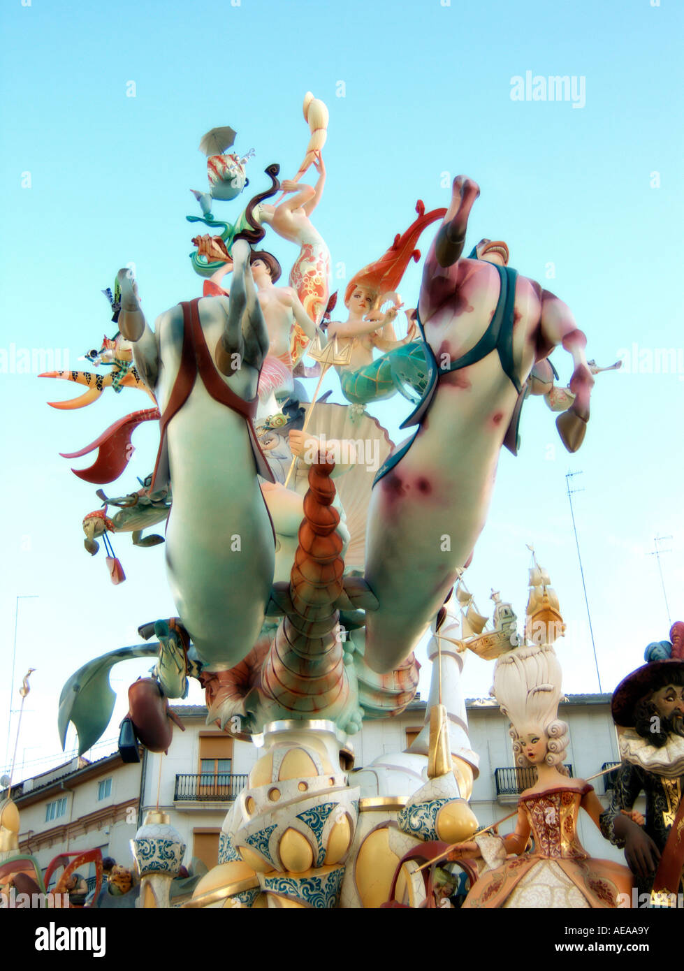 Group of "Ninots". Las Fallas. Valencia. Spain Stock Photo - Alamy