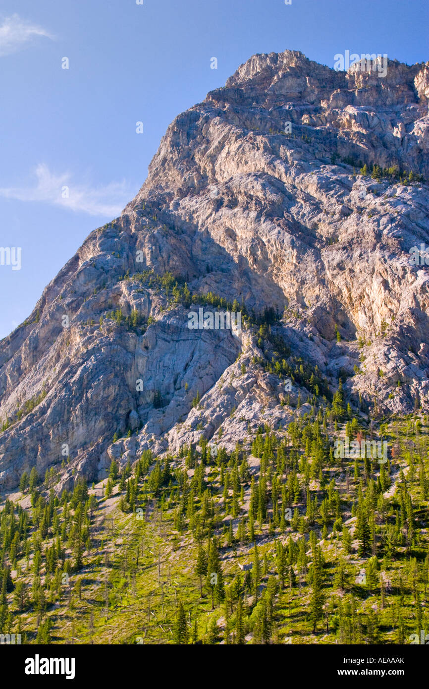 Geological Formation and Mountain Meadow at Lake Minnewanka, Banff ...