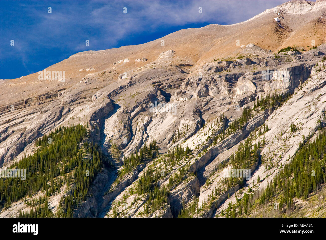 Geological Formation at Lake Minnewanka, Banff National Park, Canada ...