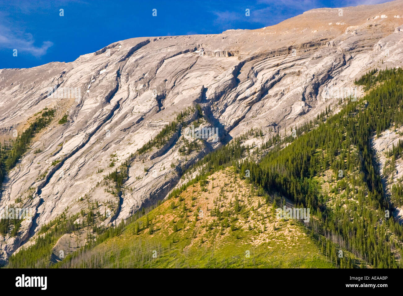Geological Formation at Lake Minnewanka, Banff National Park, Canada ...