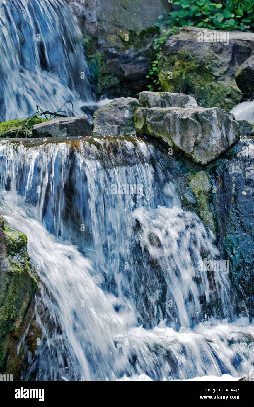Water cascading down the rocks Tel Dan Israel Stock Photo - Alamy