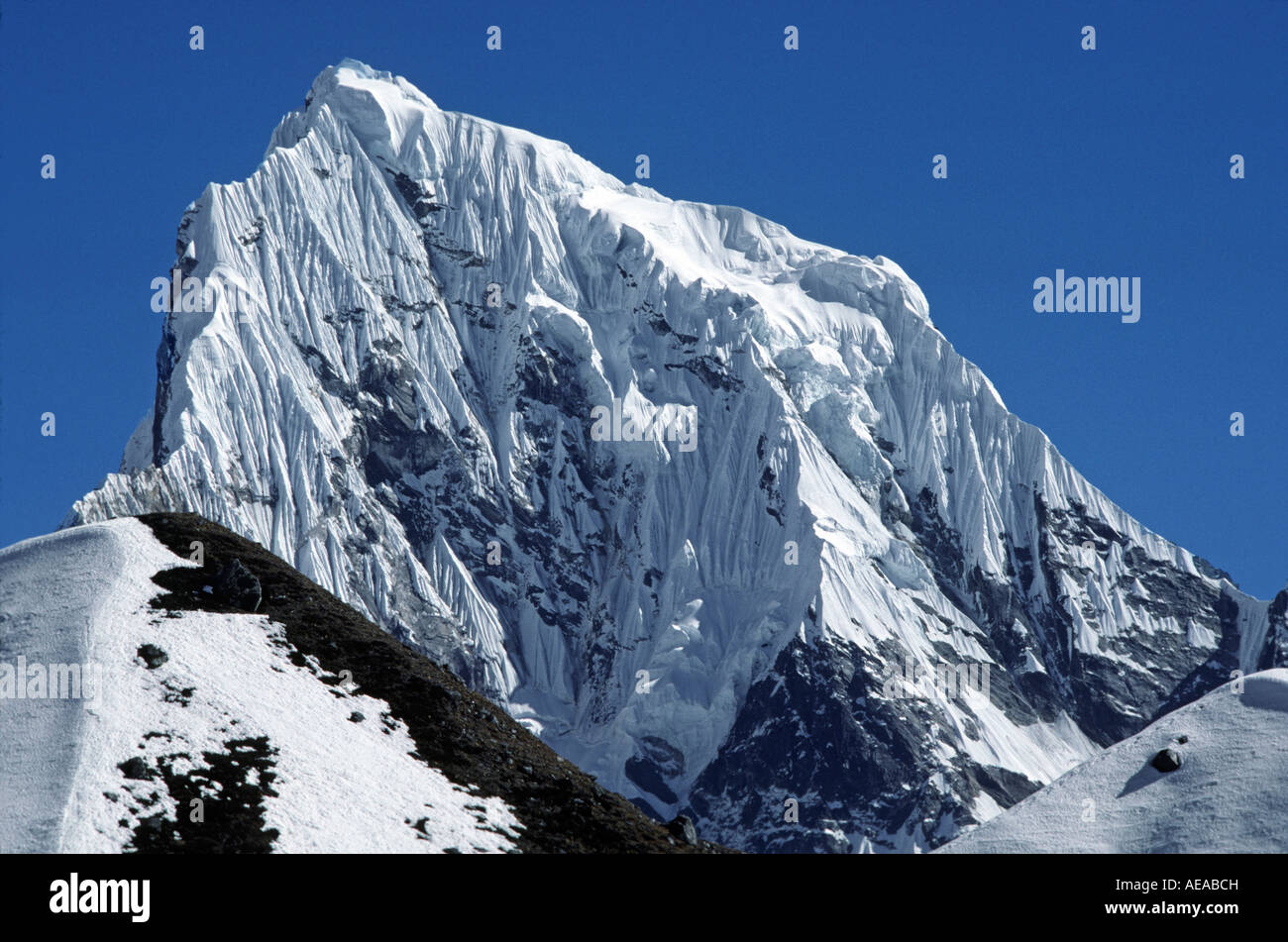 Cholatse Peak 6440 Meters as seen from the Gokyo Valley KHUMBU DISTRICT ...