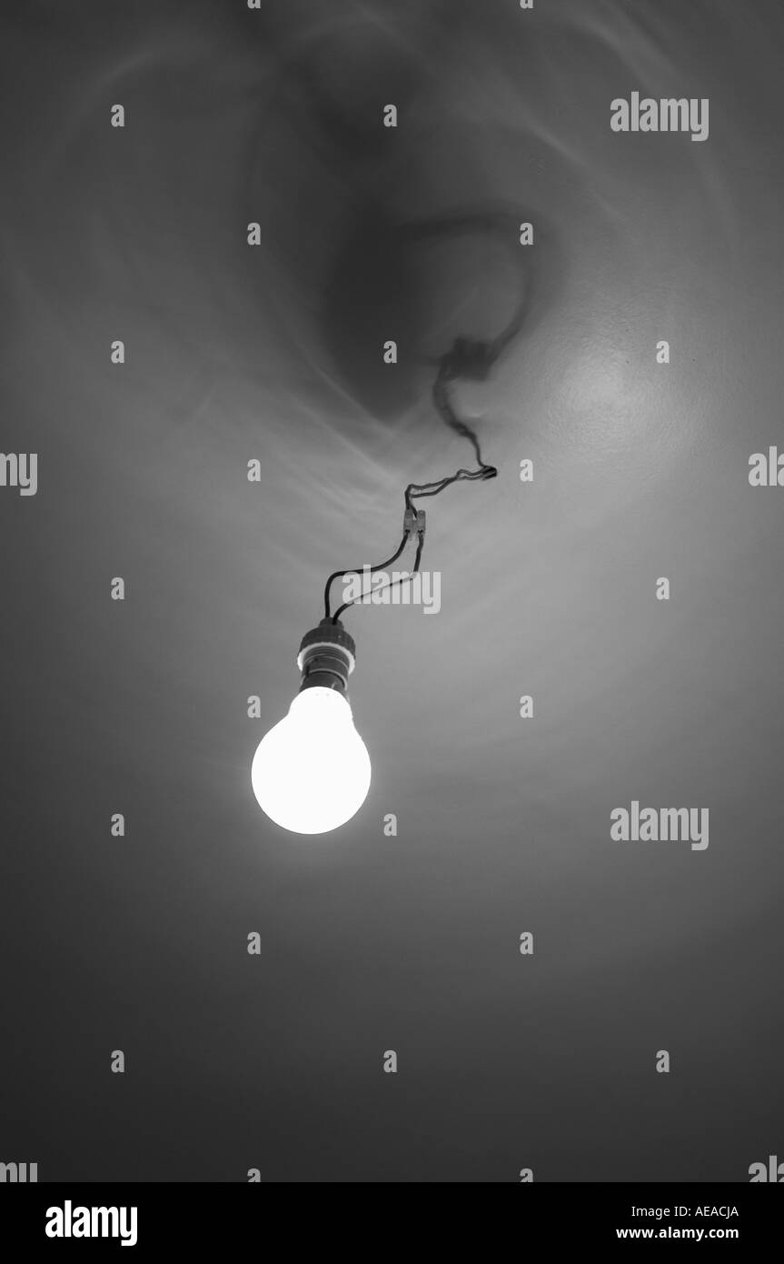 Light bulb and poor wiring Stock Photo - Alamy