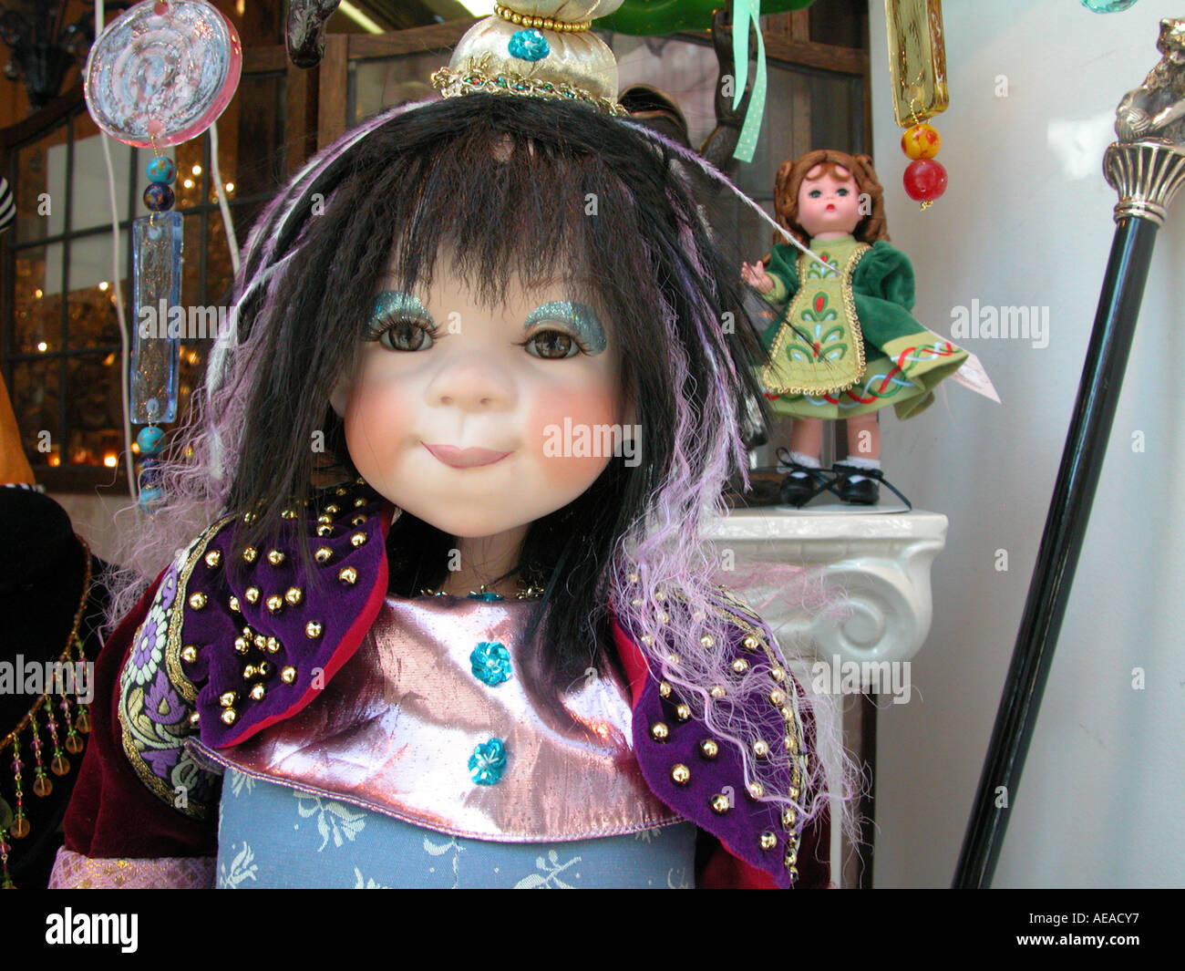 doll in a shop window in New Orleans Stock Photo - Alamy