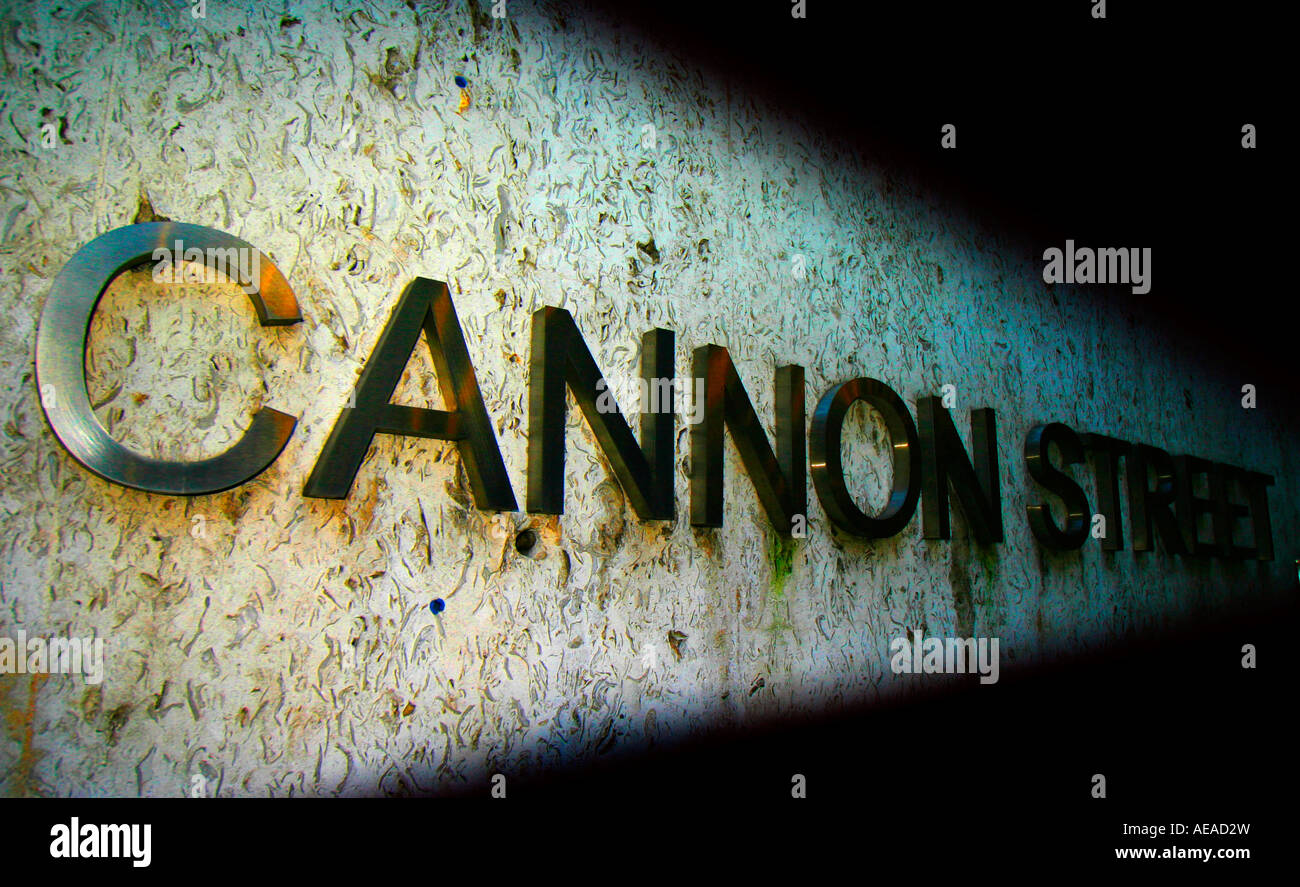 Cannon Street signage, London Stock Photo - Alamy