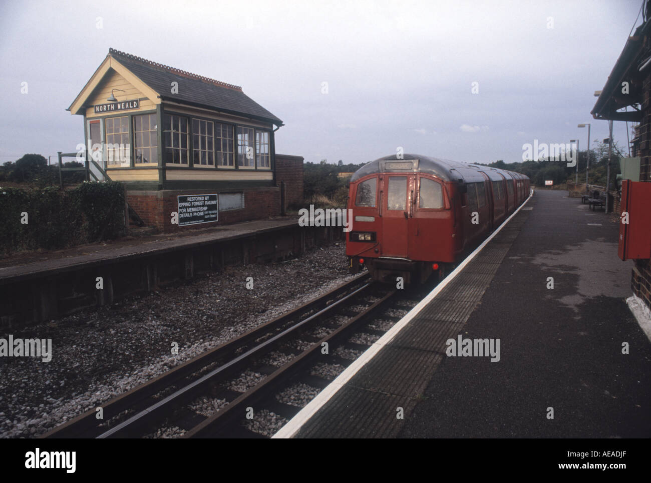 Tube train in the central line toward ongar to epping line that has now ...