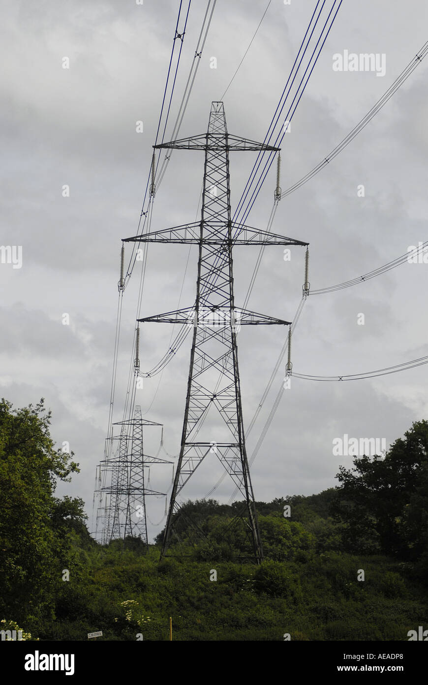 ELECTRICITY PYLONS RUNNING ACROSS COUnTRYSIDE Stock Photo - Alamy