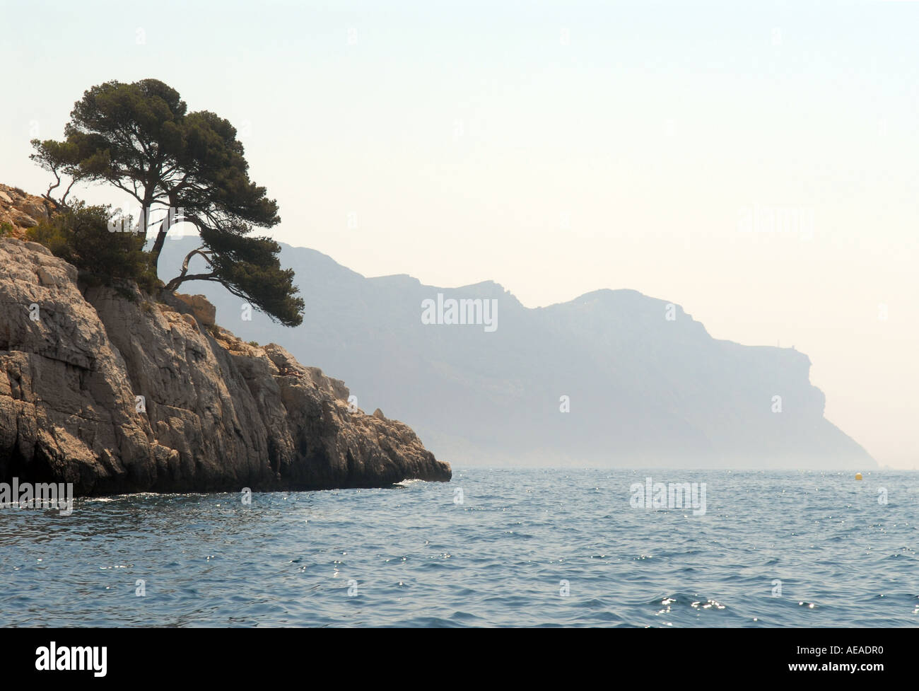 View from boat to the Calanques, near Cassis Stock Photo - Alamy