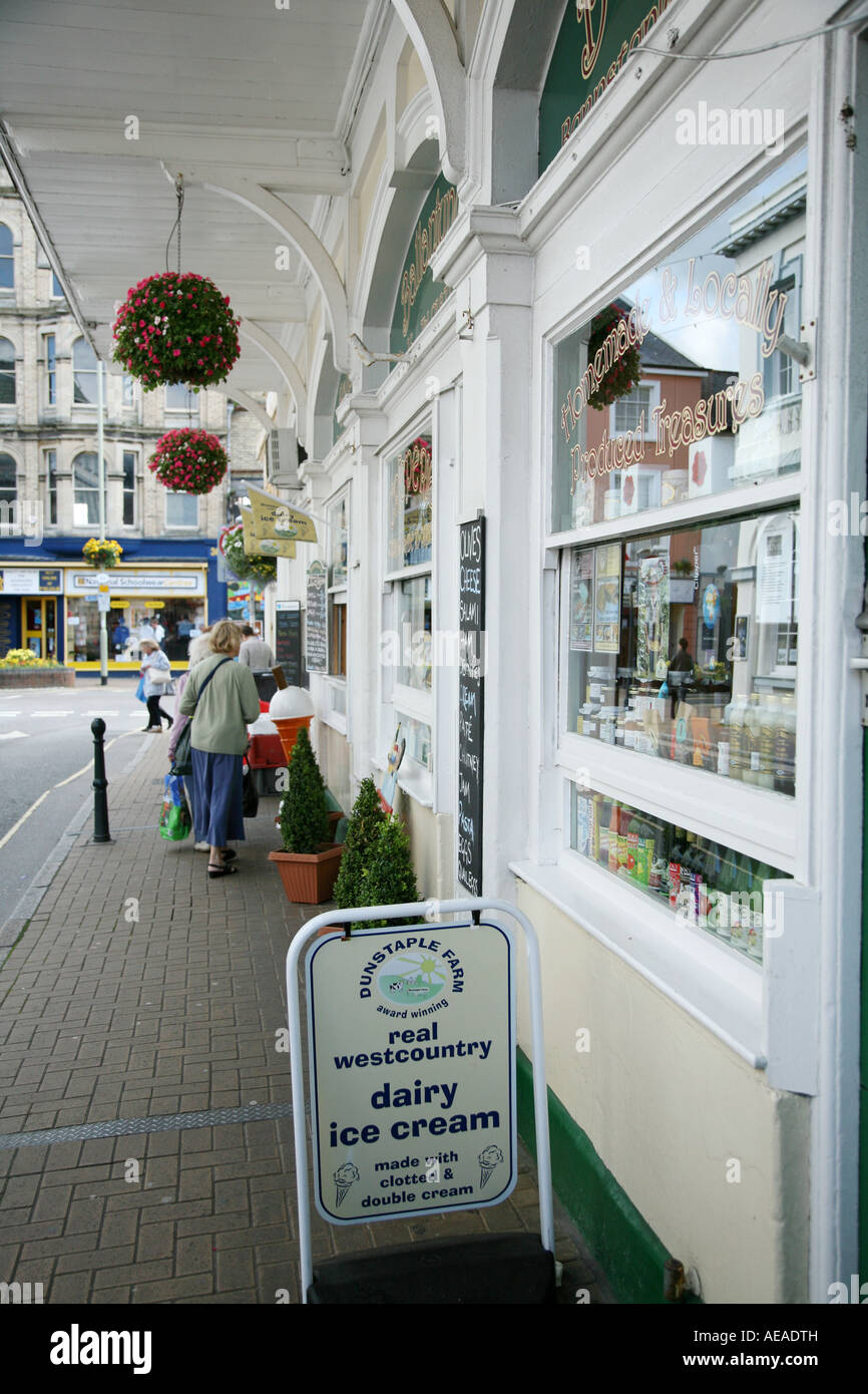 butchers row in barnstaple north devon Stock Photo - Alamy