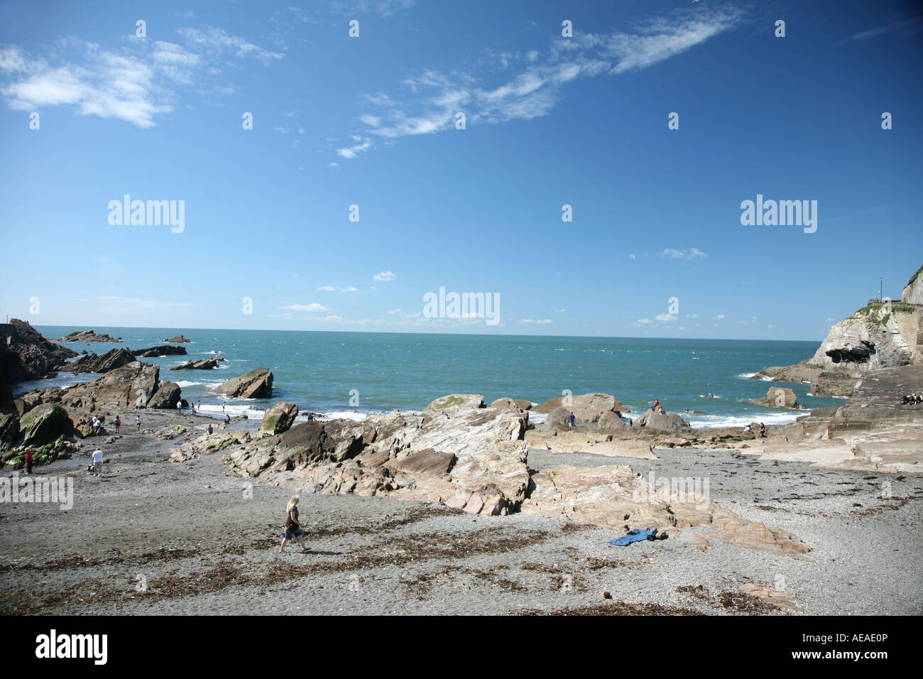 landscape photo of welcome bay in north devon Stock Photo - Alamy