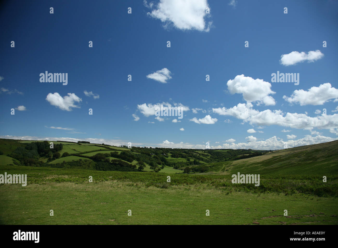 landscape photo of landacre in exmoor Stock Photo - Alamy