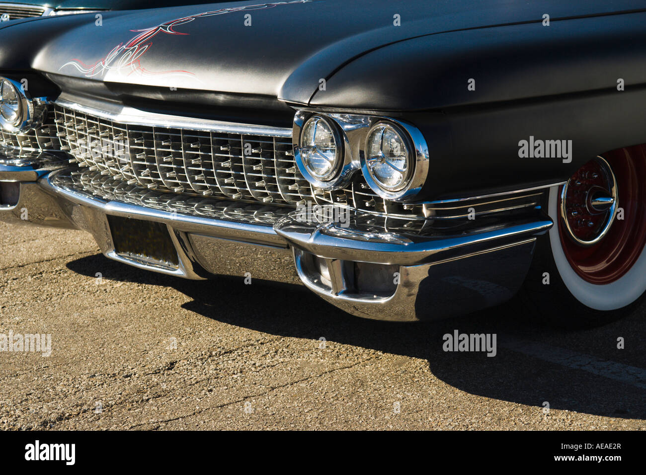 Front view of custom street rod car Stock Photo - Alamy