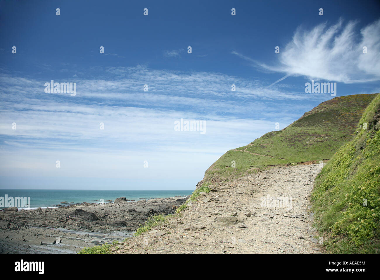 welcome bay in devon Stock Photo - Alamy
