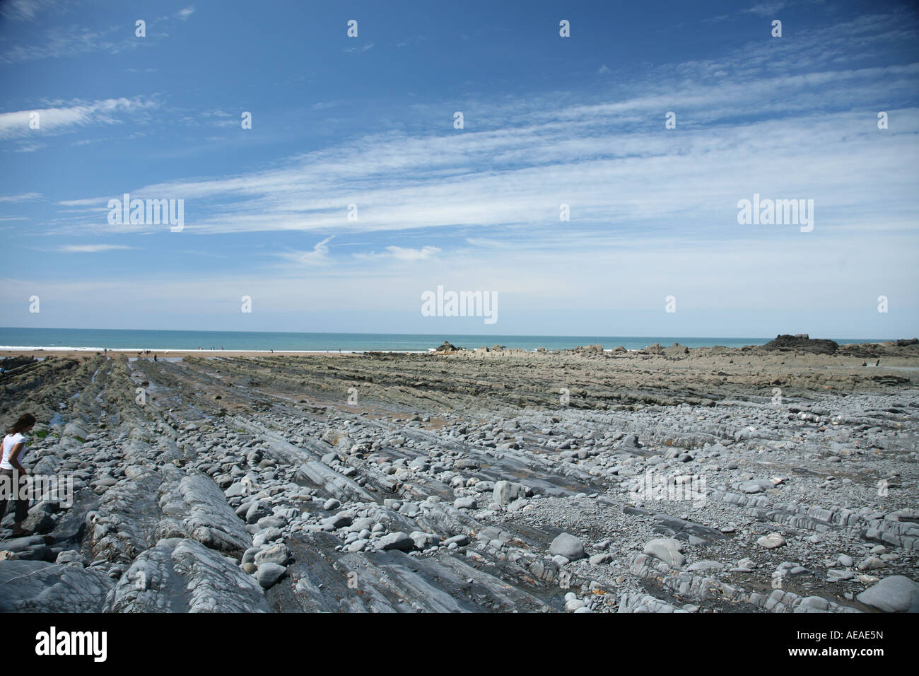 welcome bay in devon Stock Photo - Alamy