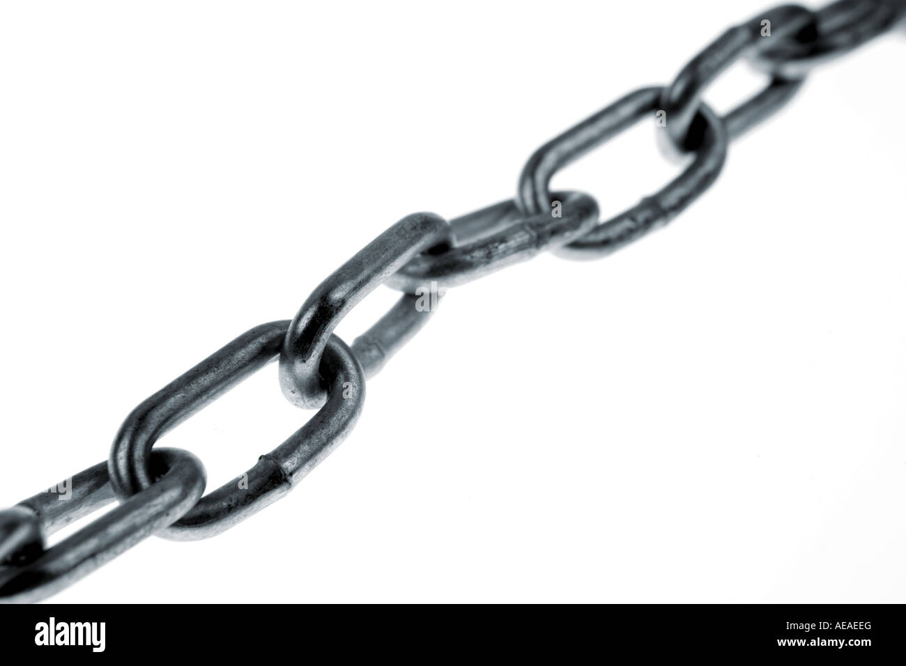 Chain links isolated on white background Stock Photo - Alamy