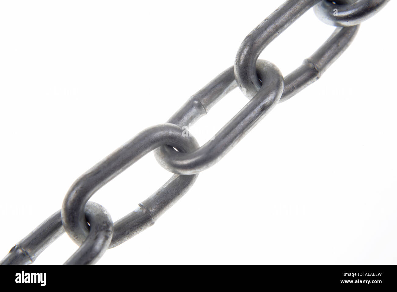 Chain links isolated on white background Stock Photo - Alamy