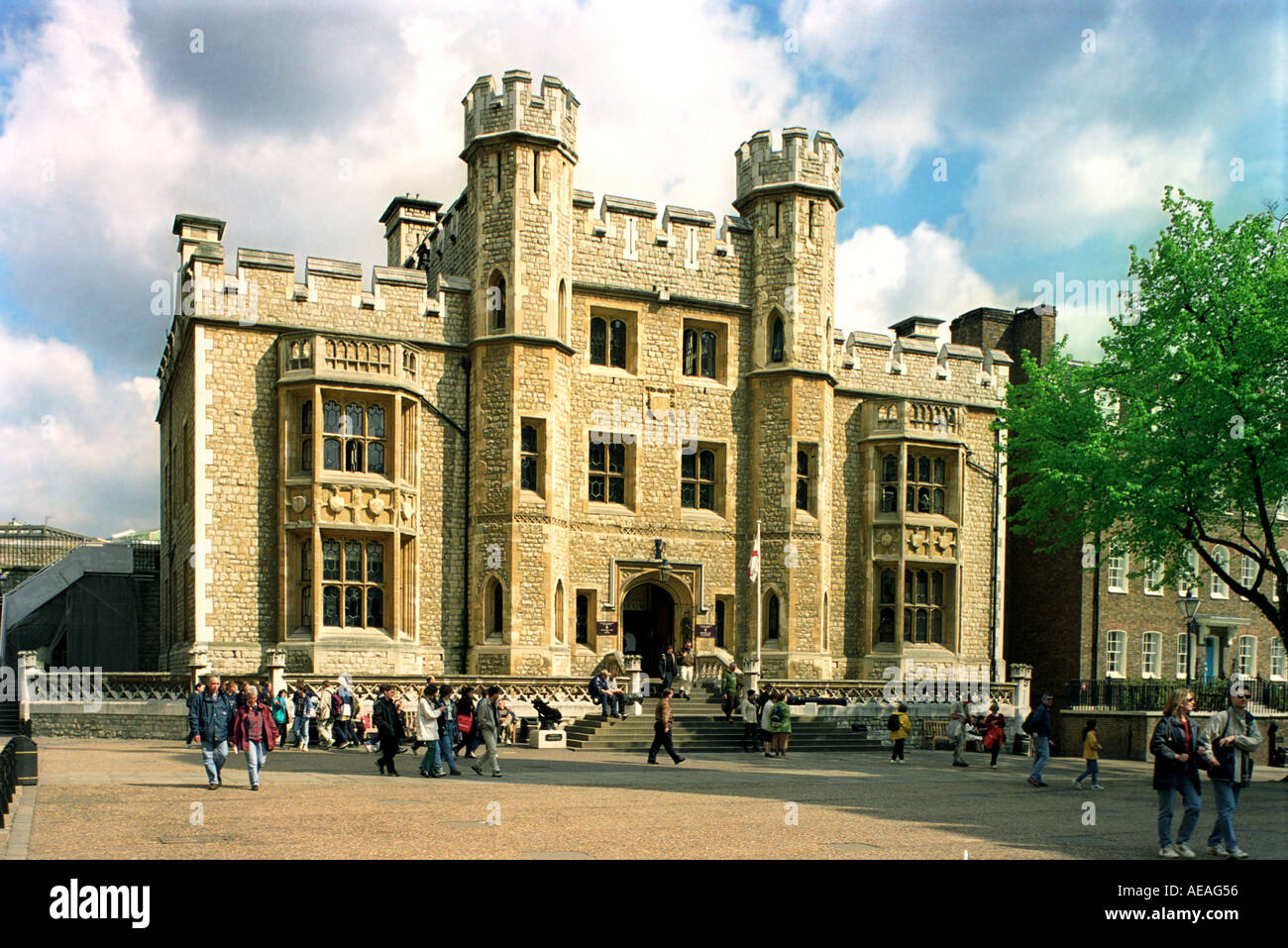 tower of london england uk interior square showing crown jewels ...