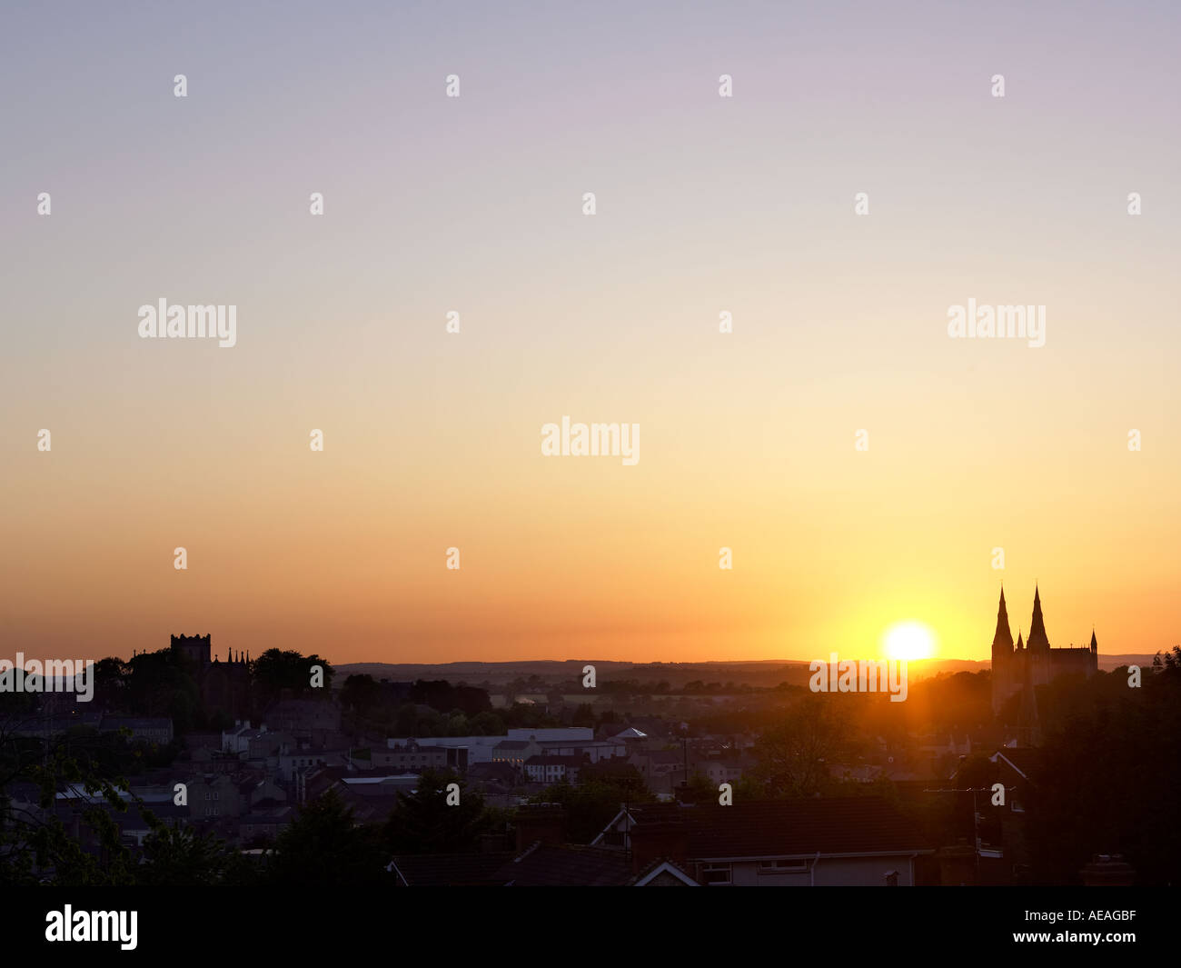 Armagh City at sunset Stock Photo - Alamy
