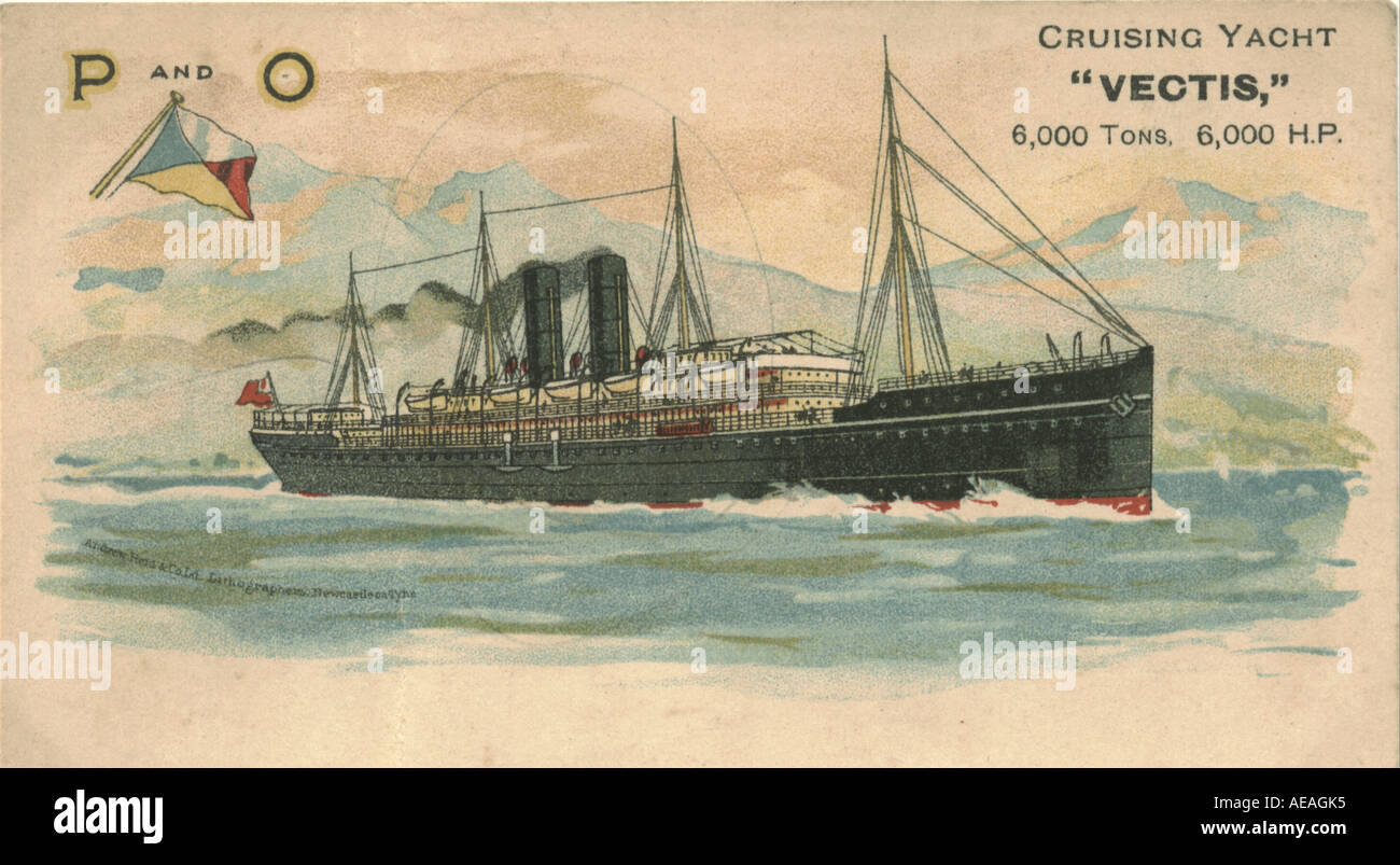 Cruising Yacht P & O Vectis circa 1905 Stock Photo - Alamy