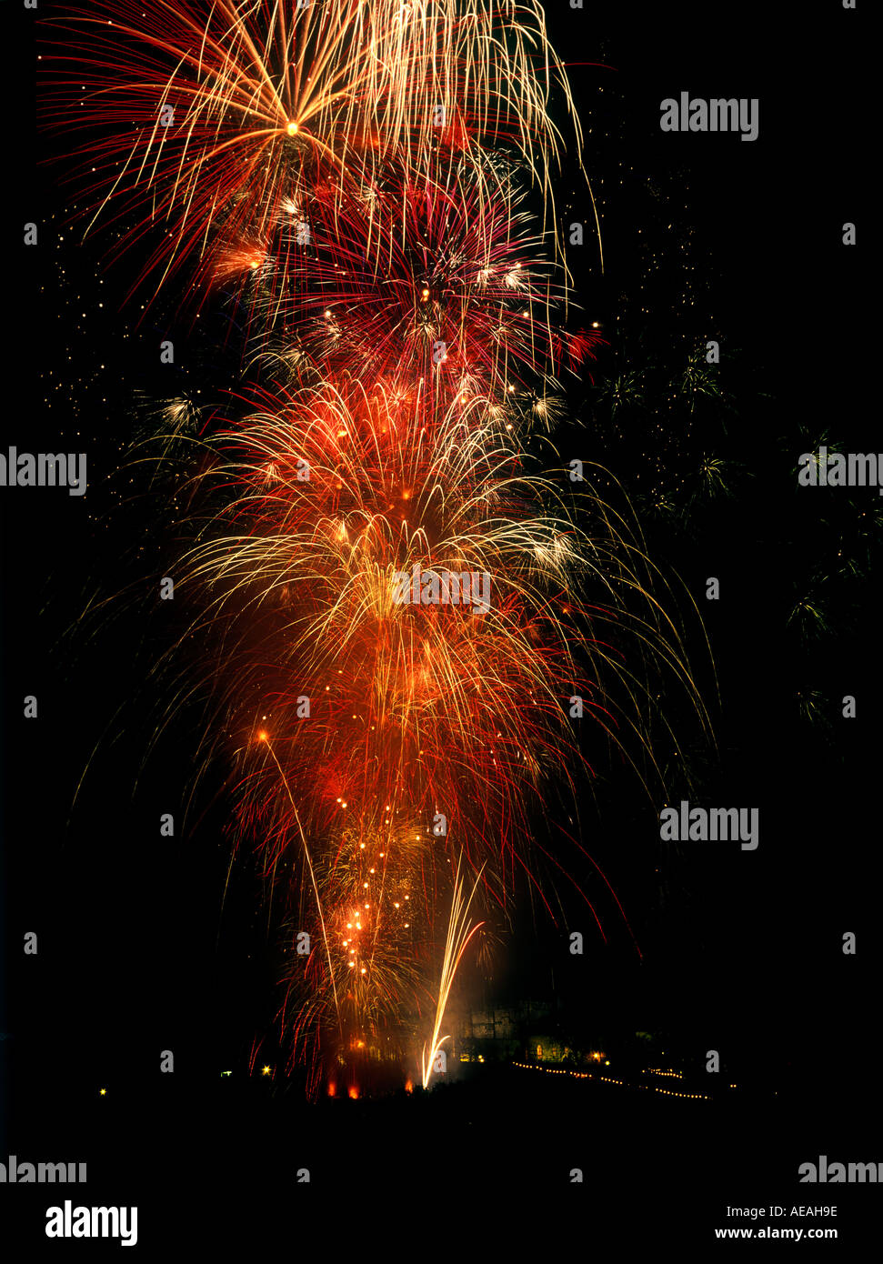 fireworks exploding in night sky fireworks pyrotechnics display ...