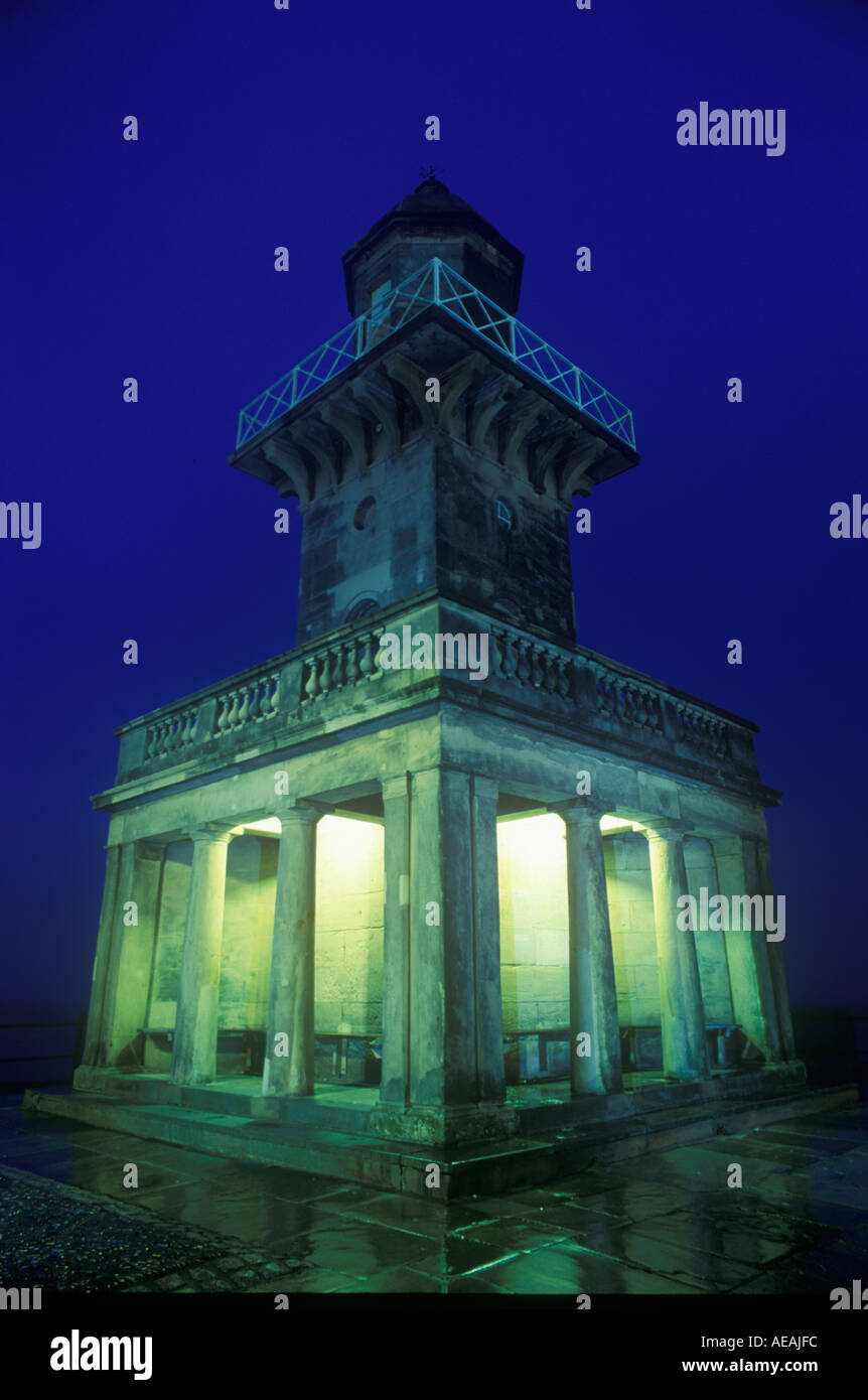 clock tower small lighthouse fleetwood lancashire england uk green ...