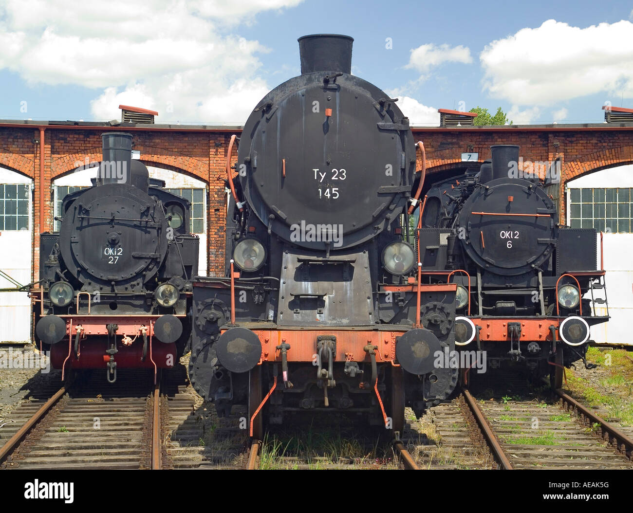 Steam engines locomotives Stock Photo - Alamy