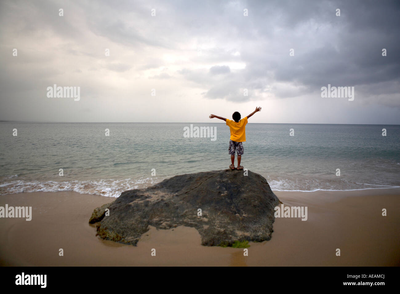 Boy at ocean Young boy Stock Photo - Alamy